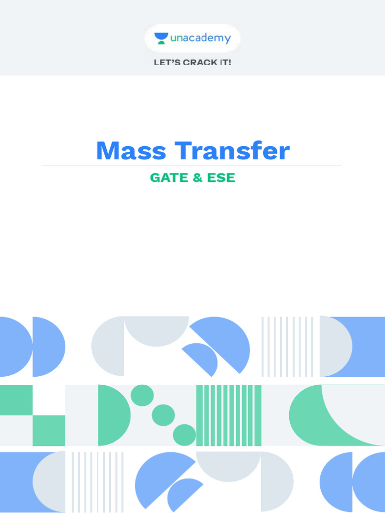 Mass Transfer | PDF | Concentration | Diffusion