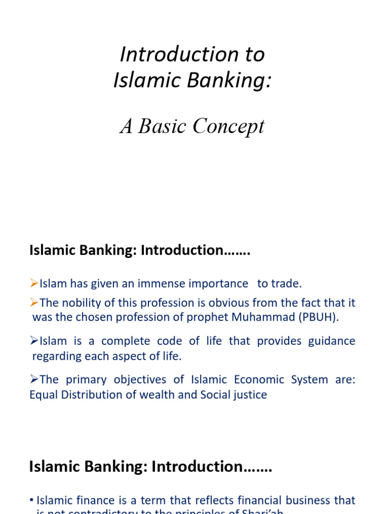 Lec-Islamic Banking-Introduction | PDF | Islamic Banking And Finance | Interest