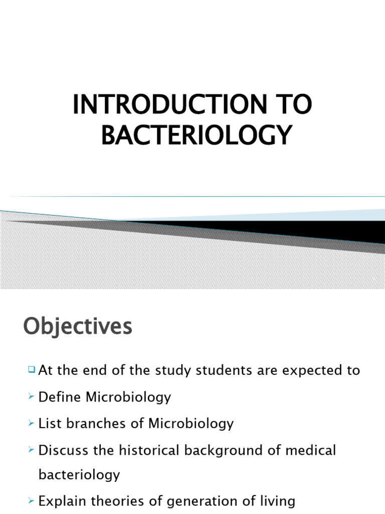 Intro to Bacteriology for Students | PDF | Science & Mathematics
