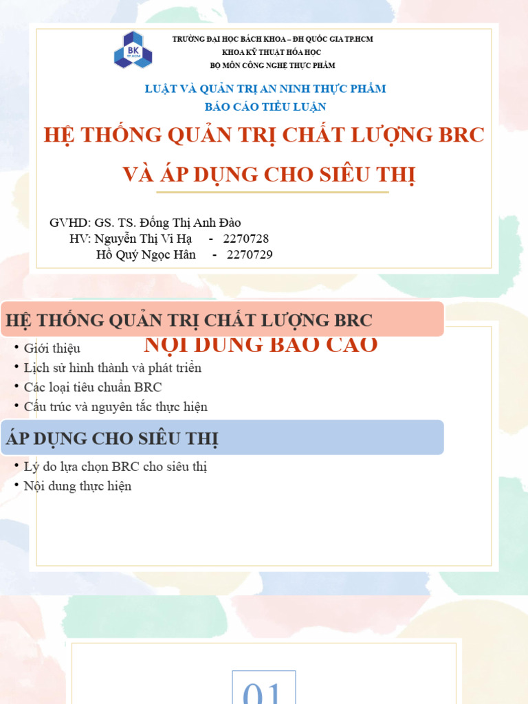 Hệ Thống Quản Trị Chất Lượng Brc Và Áp Dụng Cho Siêu Thị | PDF