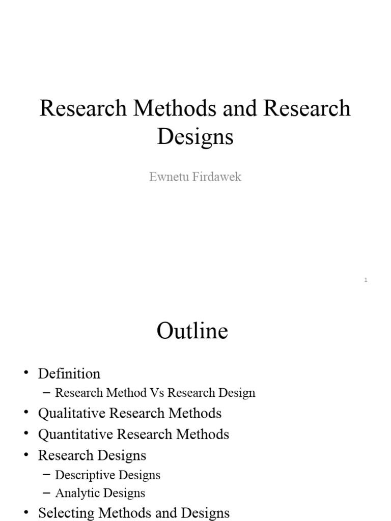 Research Methods &designs | PDF