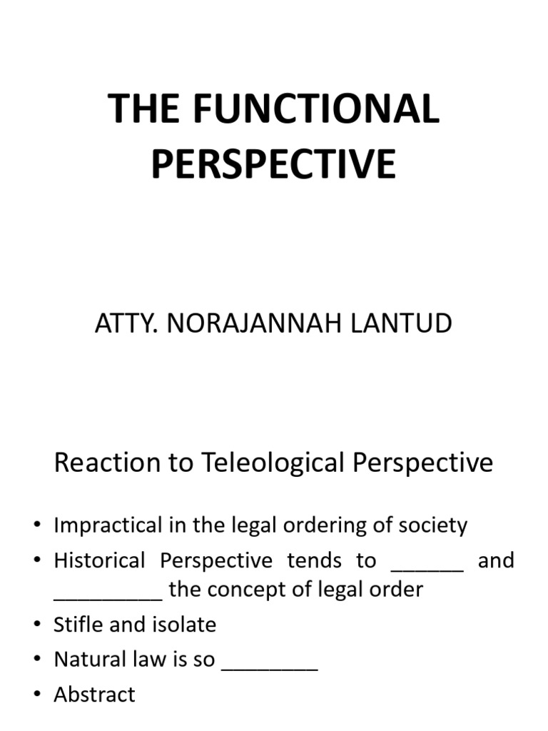 Chapter 5 Functional Perspective | PDF