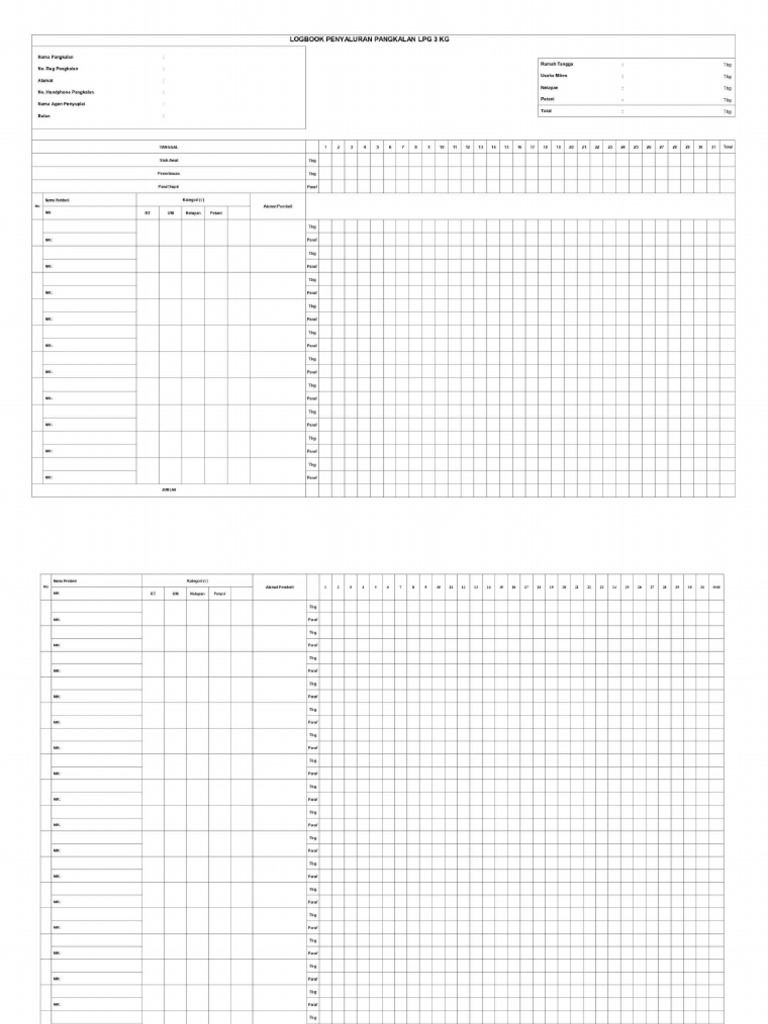 Cetak Lembar Logbook 2024 | PDF