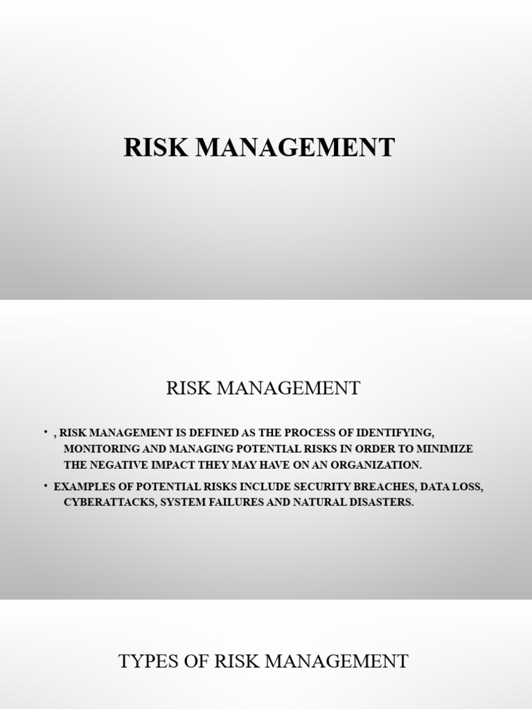 Risk Management Ppt New 3 0 Pdf Risk Computer Security