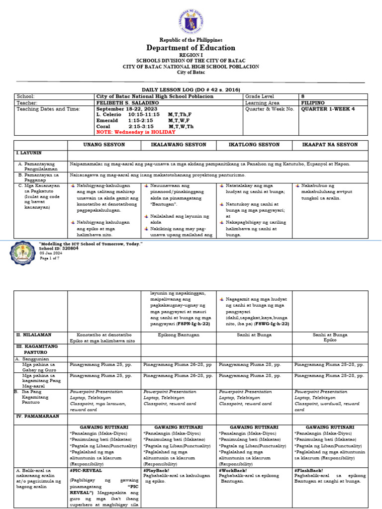 Fil8-Q1-WEEK 4 | PDF