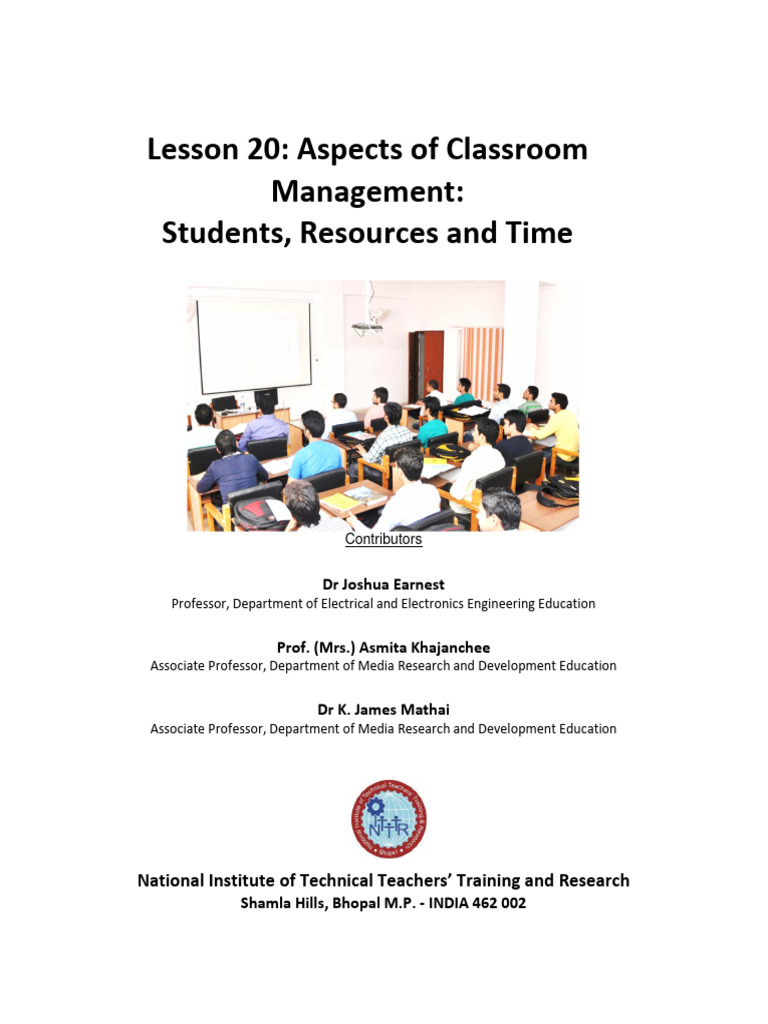 M4 L20 Classroom Management Modified | PDF | Educational Technology ...