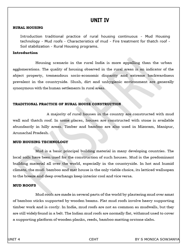 Unit 4 Ceht | PDF | Mud | Plaster