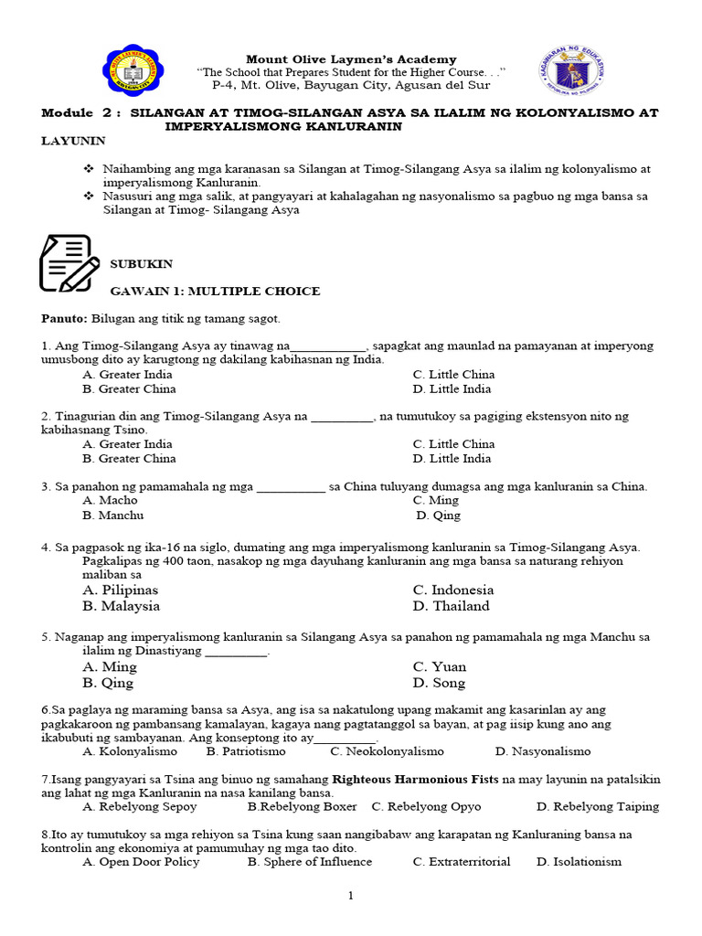 Modyul 2- AP 4 | PDF