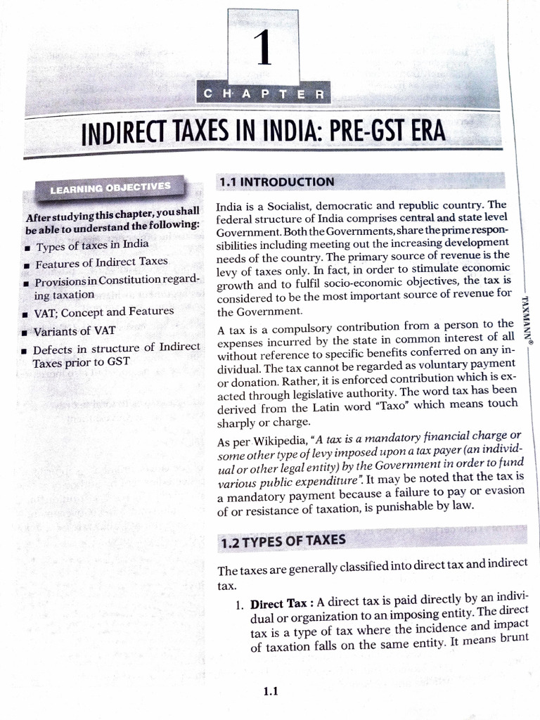 KM - Bansal Unit 1 Intro To GST Chapters 1,2,3 | PDF