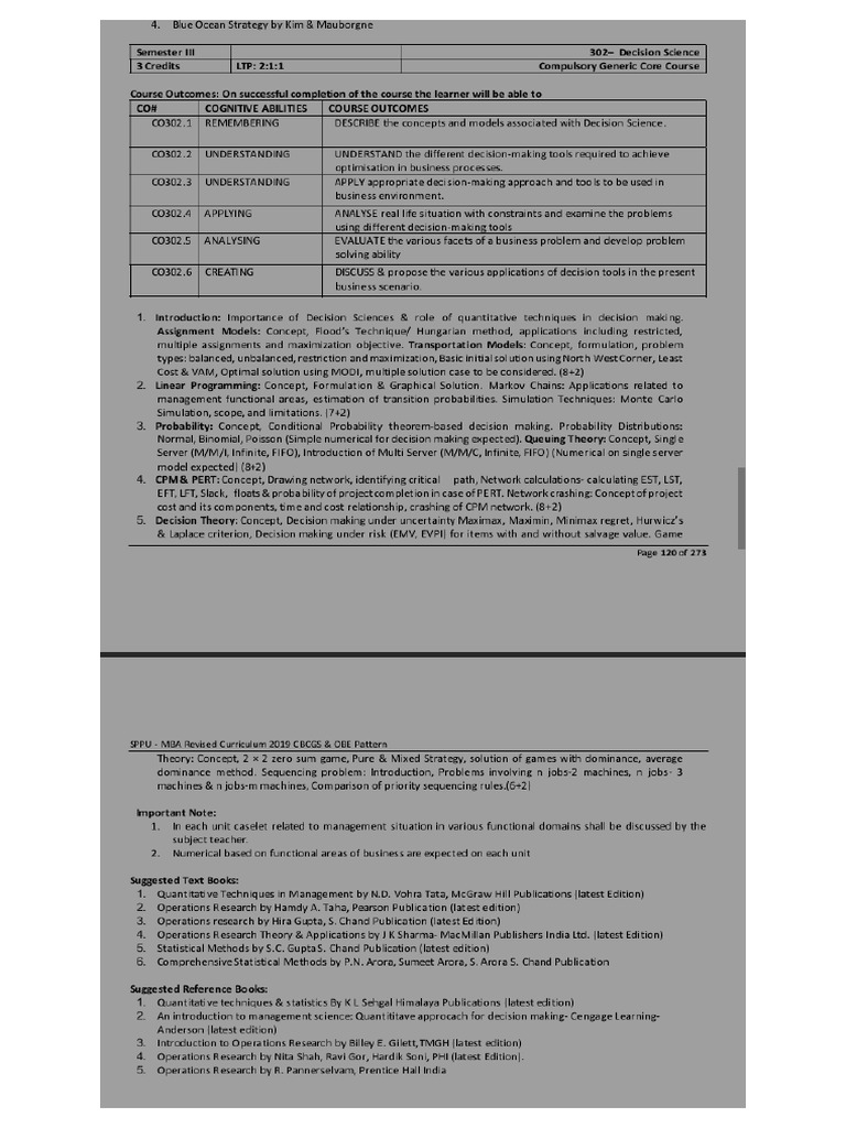 302 Decision Science | PDF