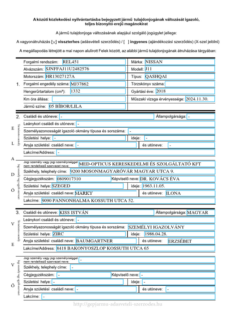 Gepjarmu Adasveteli Szerzodes | PDF
