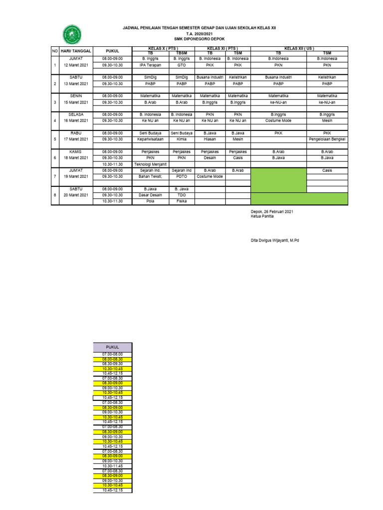 Jadwal US 2023 | PDF