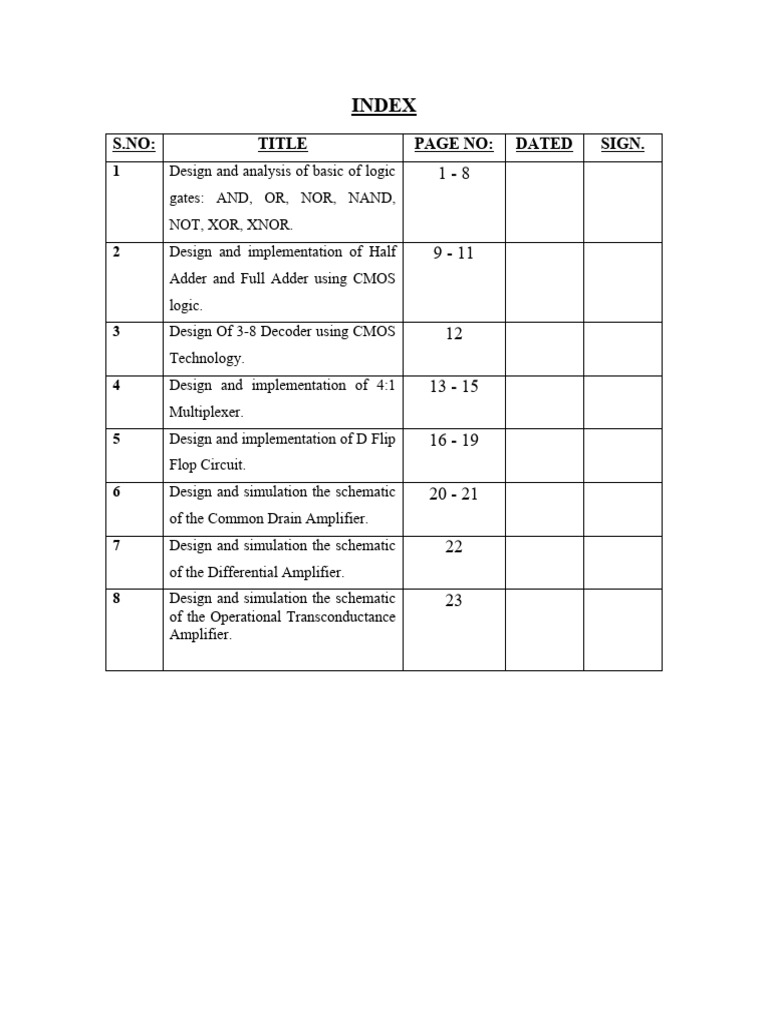 VLSI Lab File | PDF VLSI Lab File | PDF