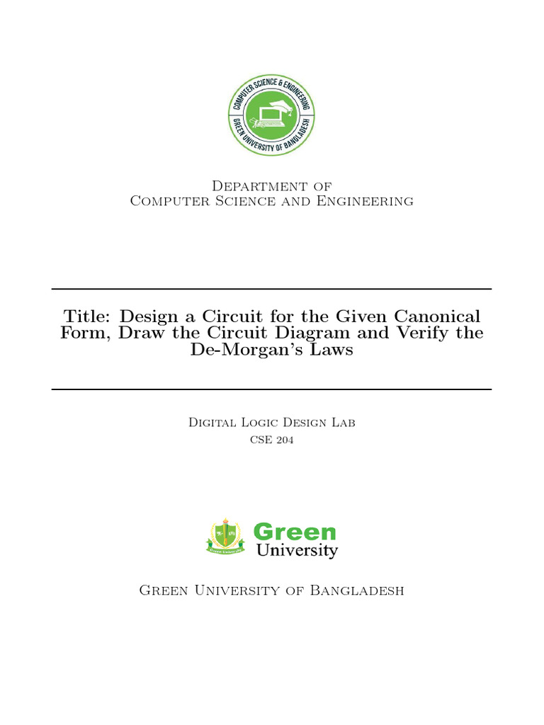 Digital Logic Design Lab Manual 3 | PDF