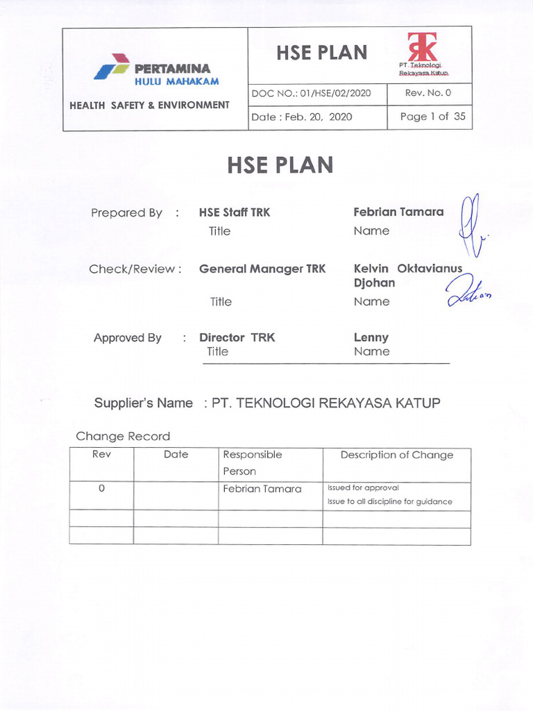 Hse Plan | PDF