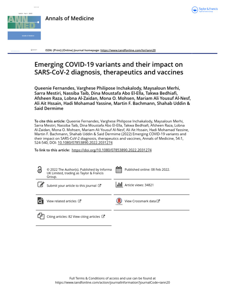 Emerging COVID-19 Variants and Their Impact On SARS-CoV-2 Diagnosis ...