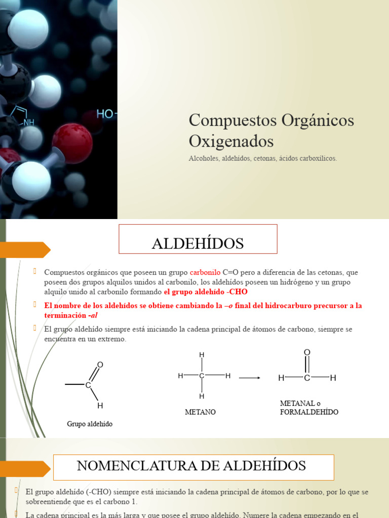 Aldehídos: Estructura y Nomenclatura | PDF | Aldehído | Ácido