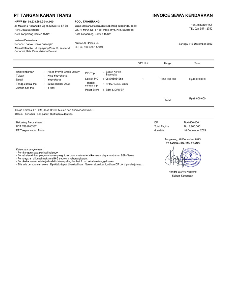 Contoh Invoice | PDF
