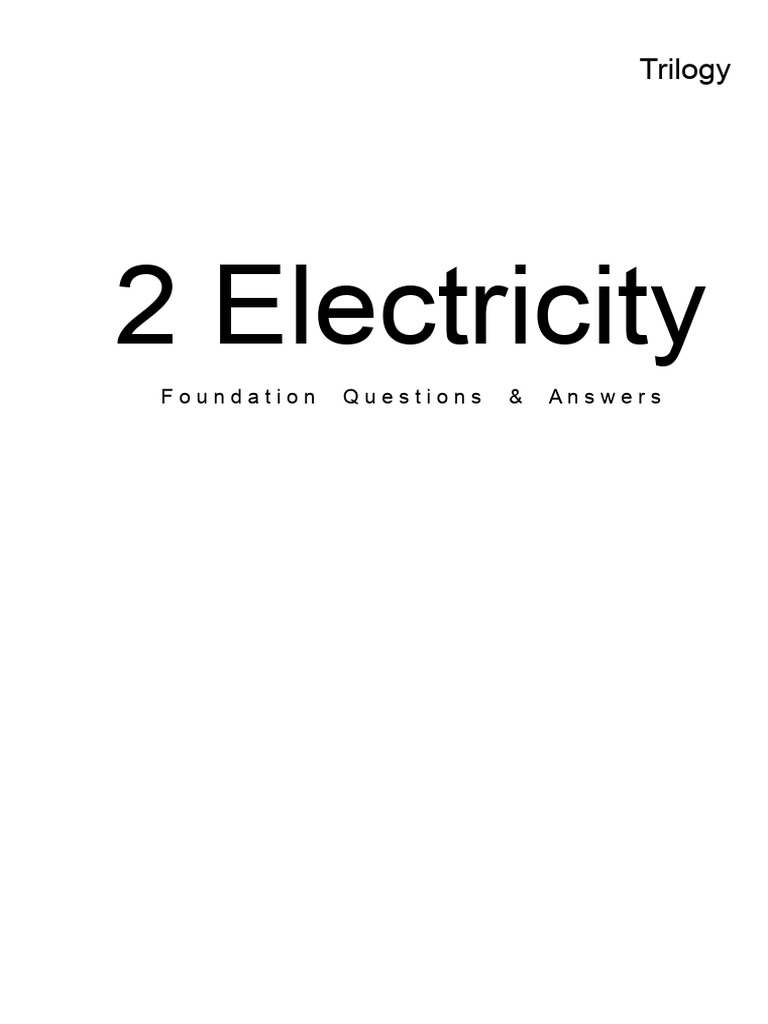 2 Electricity %28F%29 | PDF | Electrical Resistance And Conductance ...
