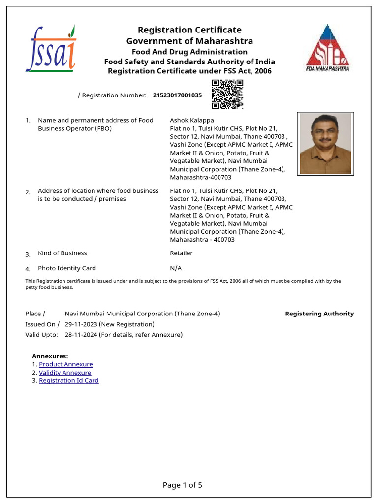 Ashok Kalappa FC | PDF | Identity Document