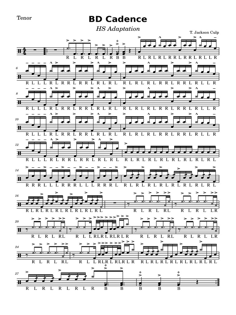 BD Cadence - Quad Toms | PDF
