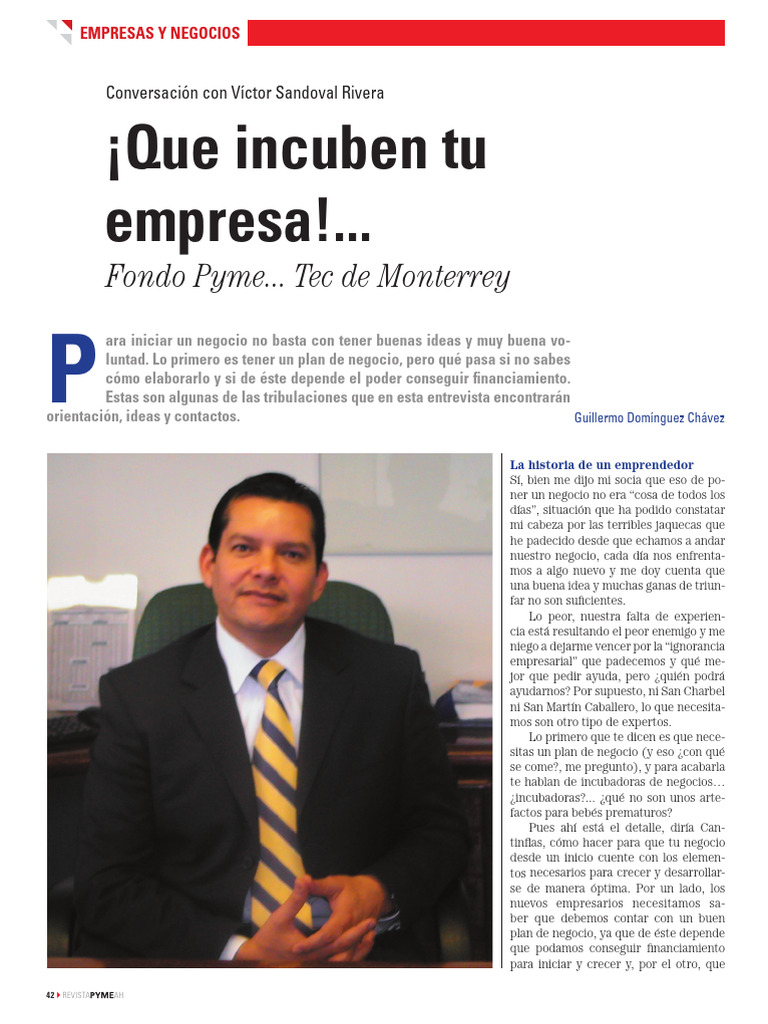 Que Incuben Tu Empresa Fondo Pyme Tec | PDF