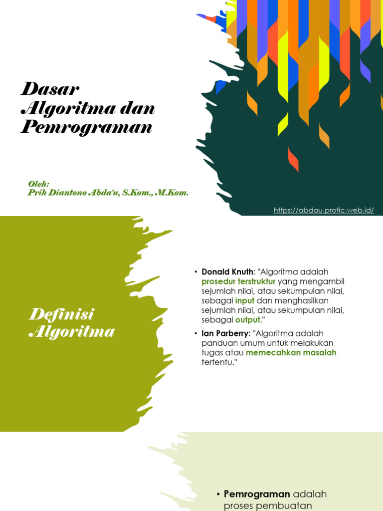 Dasar Algoritma dan Pemrograman Komputer | PDF | Komputer