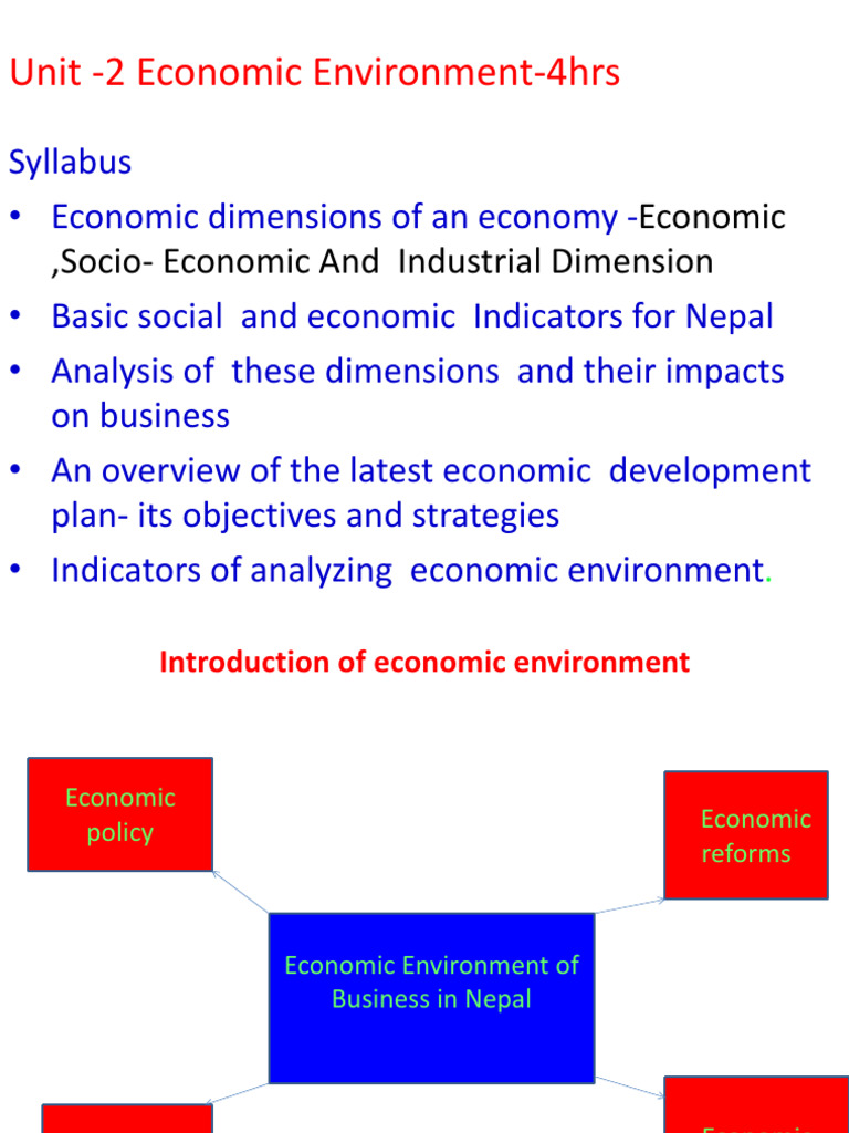 Unit - 2 Economic Environment New | PDF