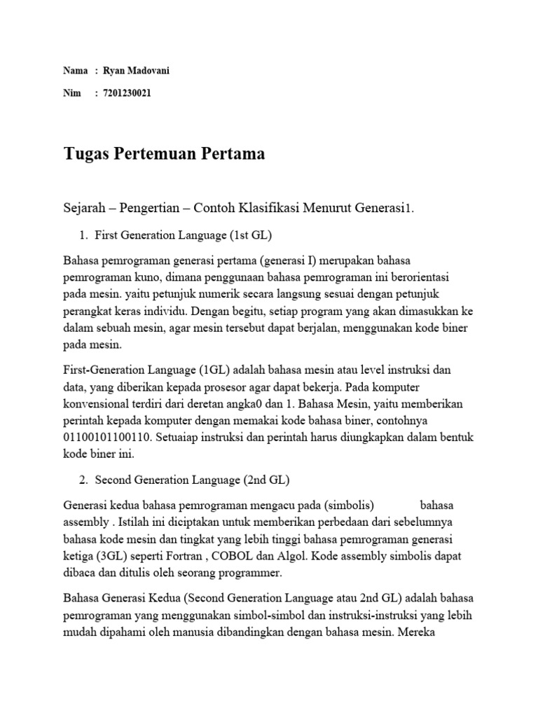 Ryan Madovani TUGAS ALGORITMA 1 DAN 2 | PDF Ryan Madovani TUGAS ALGORITMA 1 DAN 2 | PDF