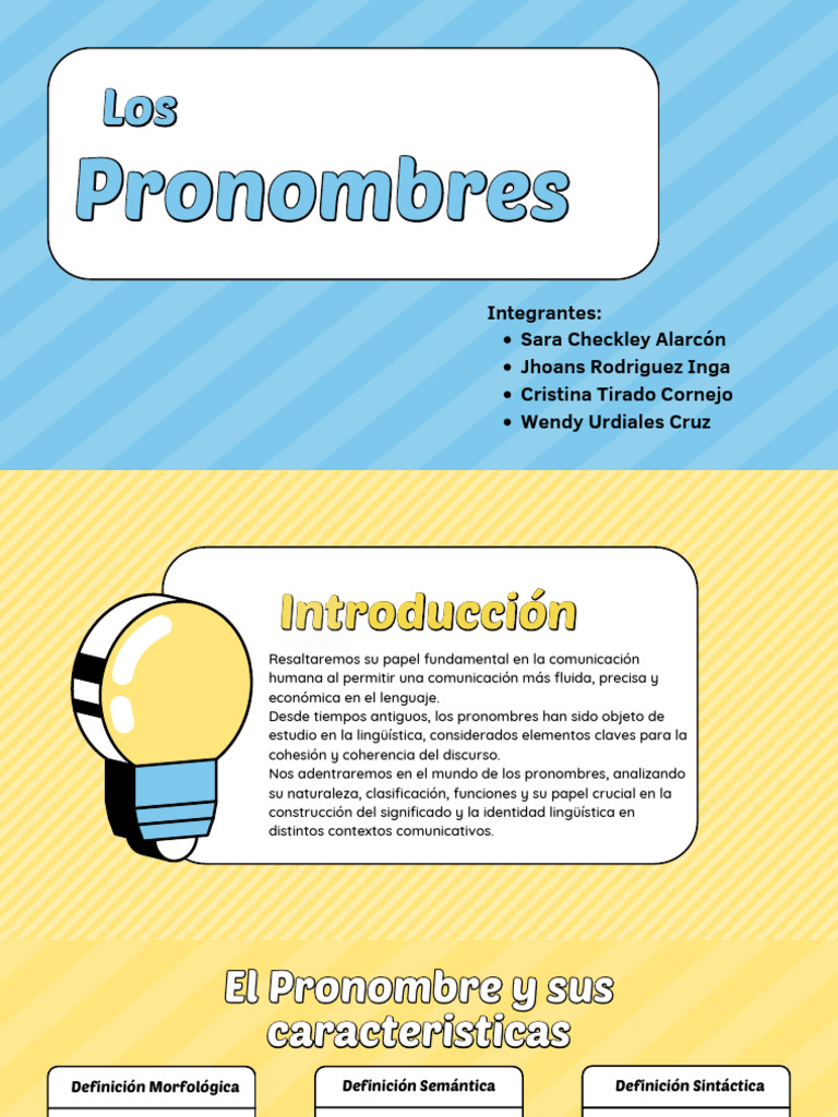 Los Pronombres | PDF