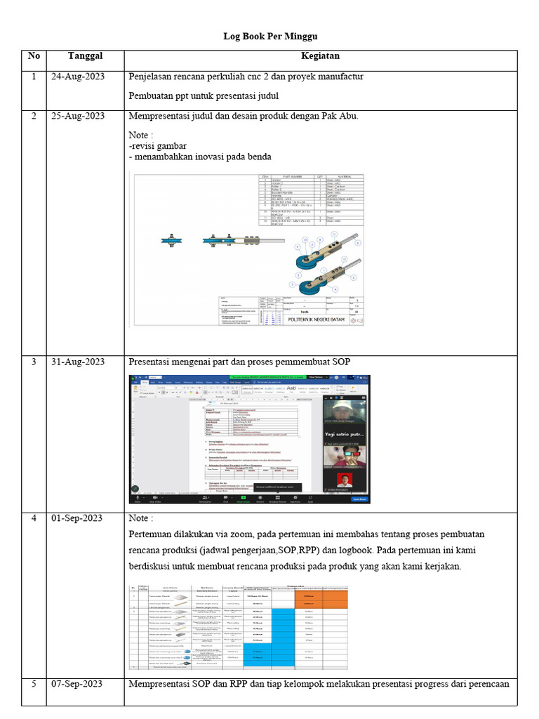LogBook Per Minggu (1) Haidar Arbi Cnc2 | PDF