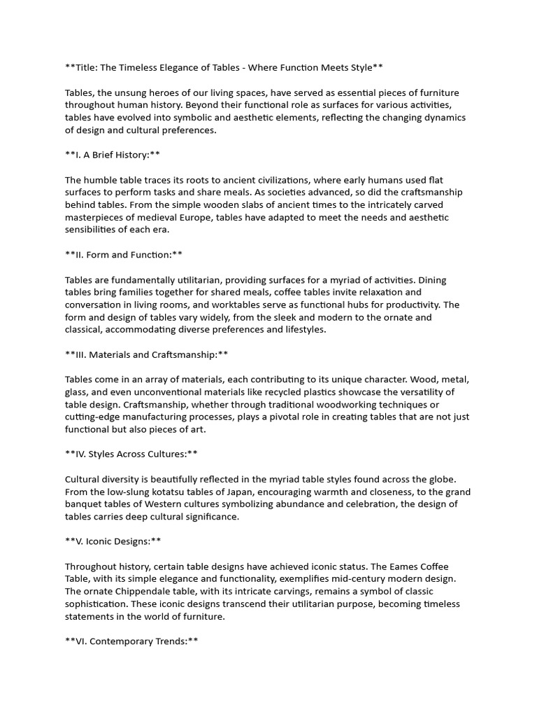 Tables | PDF | Social Science | Art