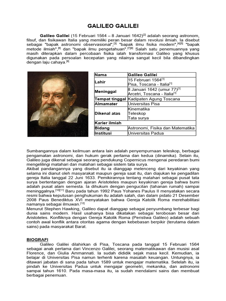 Galileo Galilei | PDF