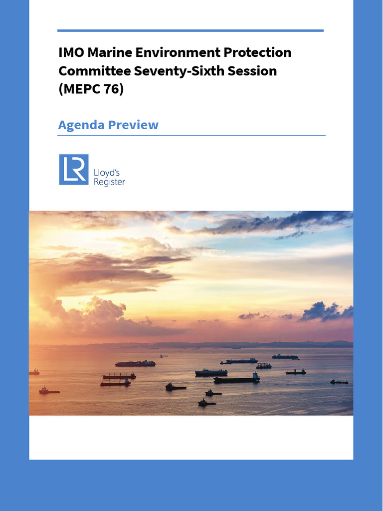 MEPC 76 Agenda Overview and Insights | PDF | Fuel Oil | Ships