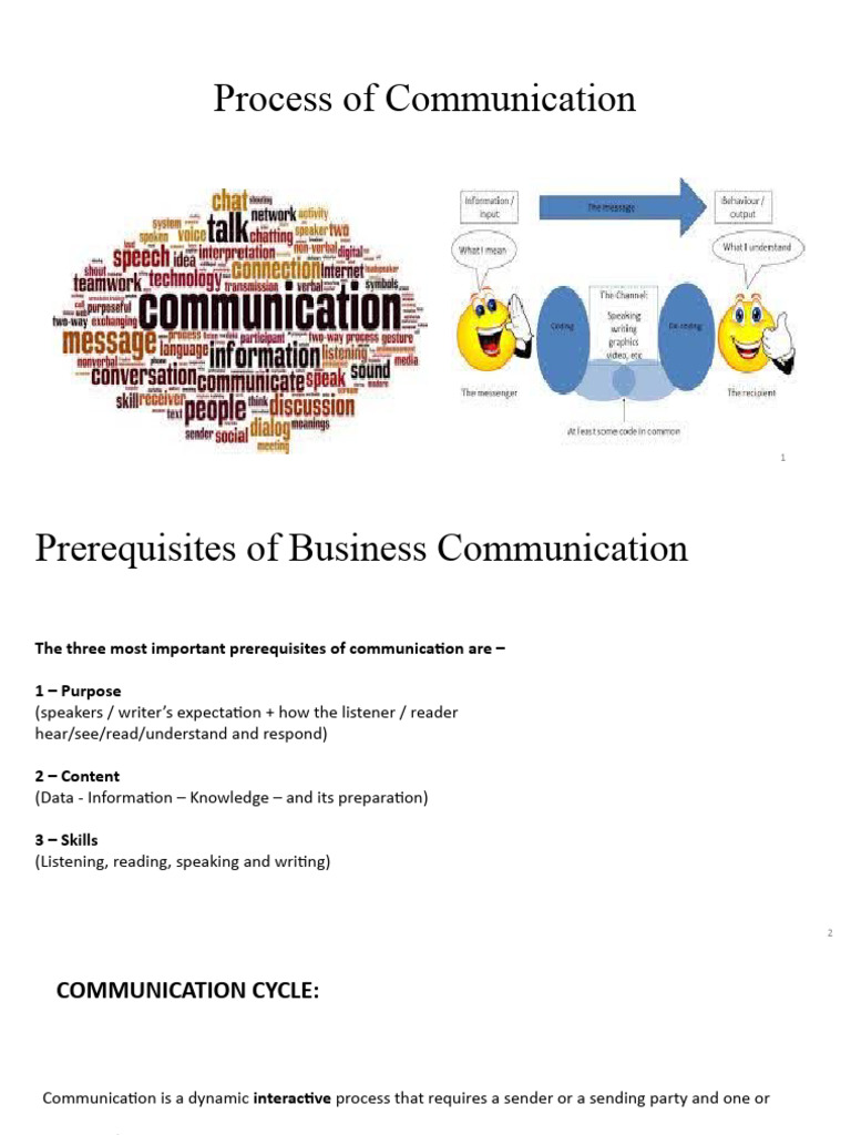Process of Communication | PDF | Communication | Nonverbal Communication