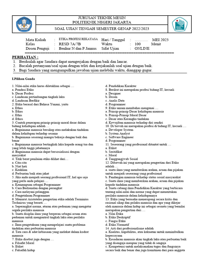 Etika Profesi UTS | PDF