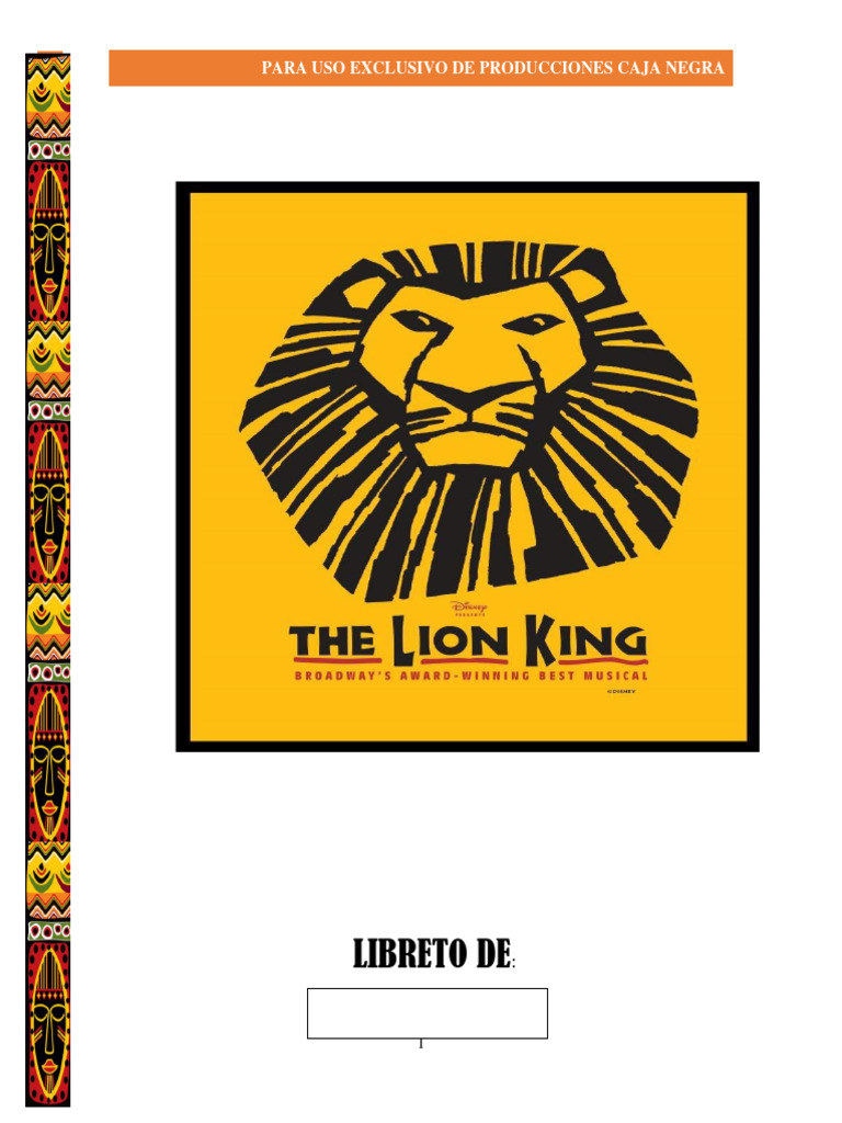 Libreto Rey Leon | PDF