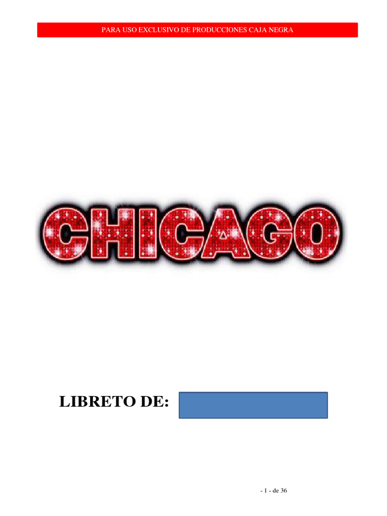 Libreto Chicago | PDF