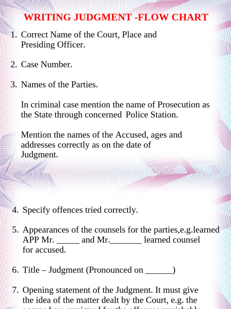 Writing Judgment - Flow Chart | Download Free PDF | Sentence (Law ...