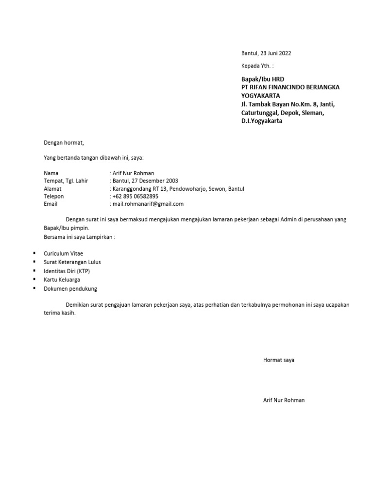 Admin_Arif Nur Rohman - Arif Nur Rohman | PDF