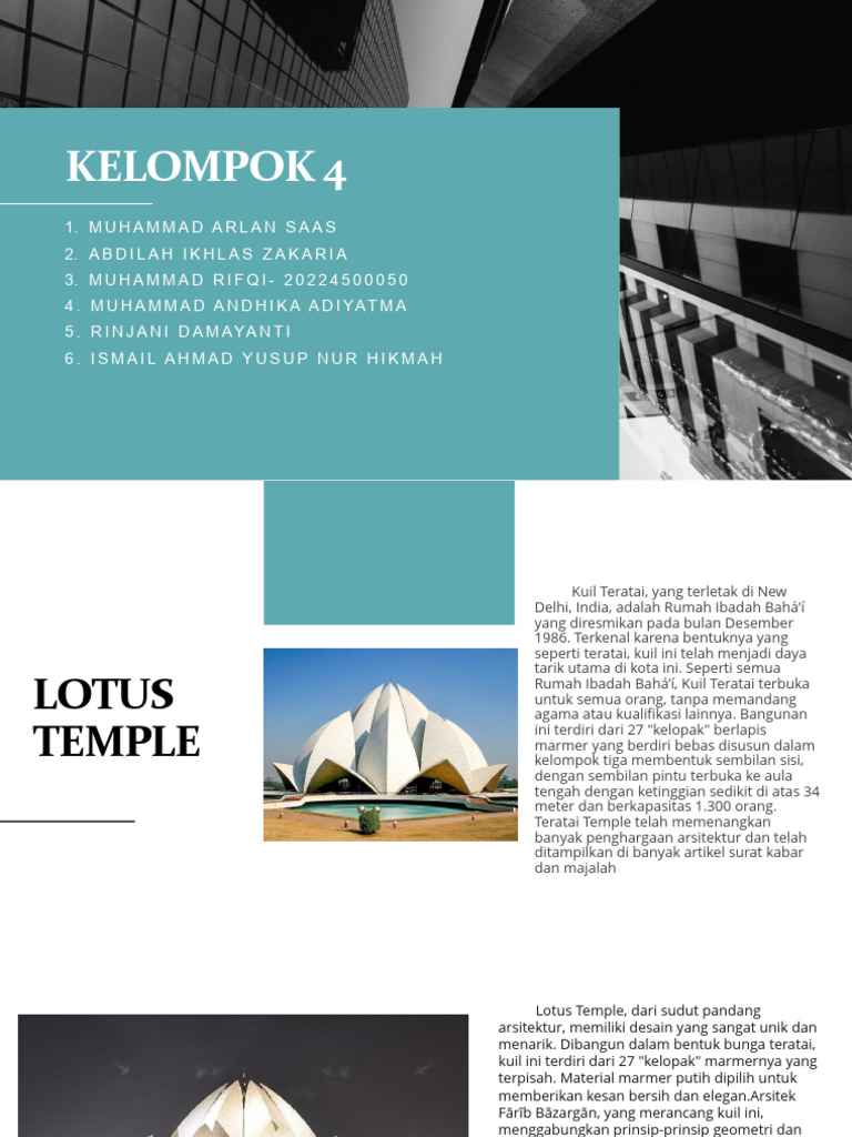 Kelompok 4 - Perkembangan Arsitektur Dunia | PDF