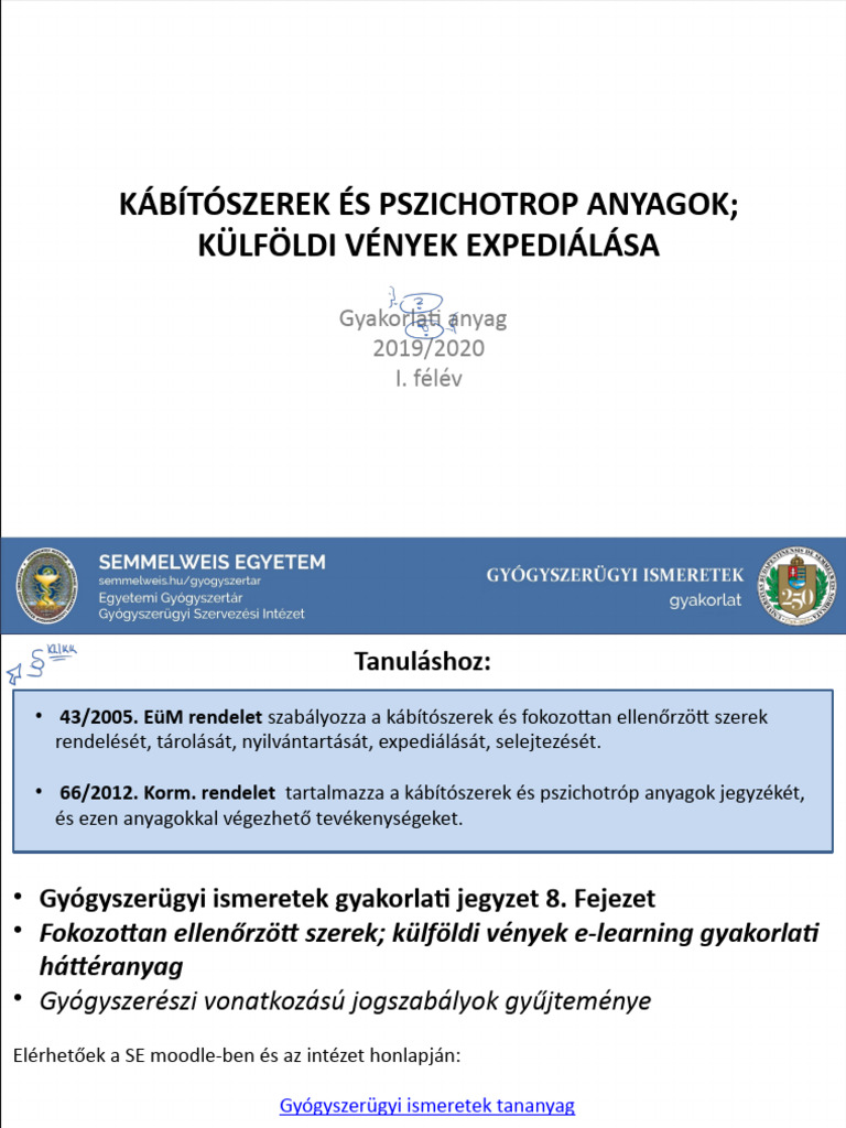 6 Kábítószerek És Pszichotrop Anyagok Külföldi Vények Expediálása Gyakanyag 19 SO 1031 | PDF