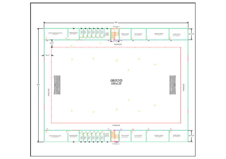 Football Court Model-1 - Floor Plan - Final-Model | PDF