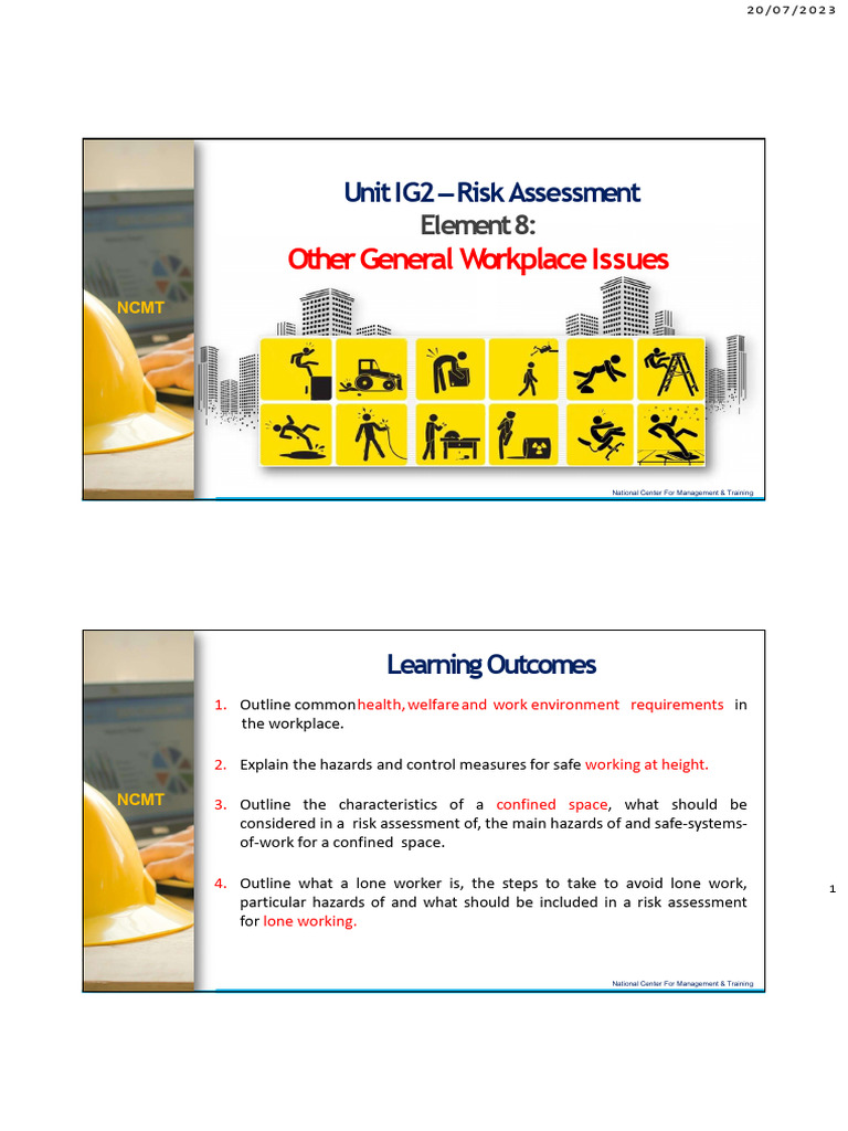 Unit IG2 (Element-8) | PDF | Scaffolding | Ladder