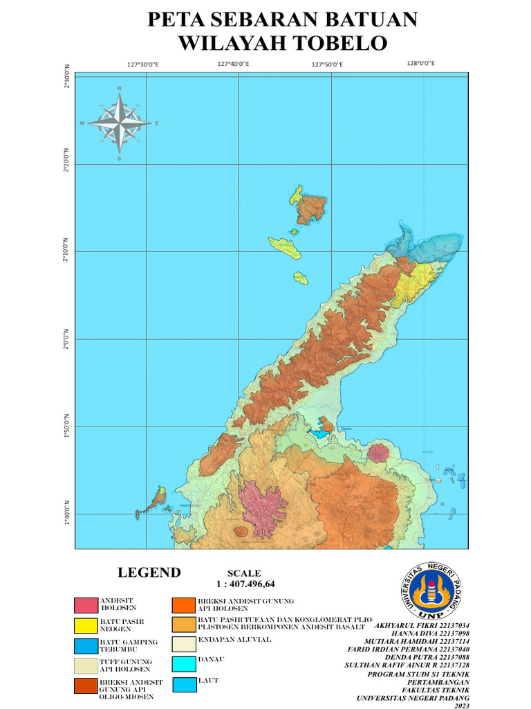 Peta Sebaran Batuan Tobelo Sesi 42 | PDF
