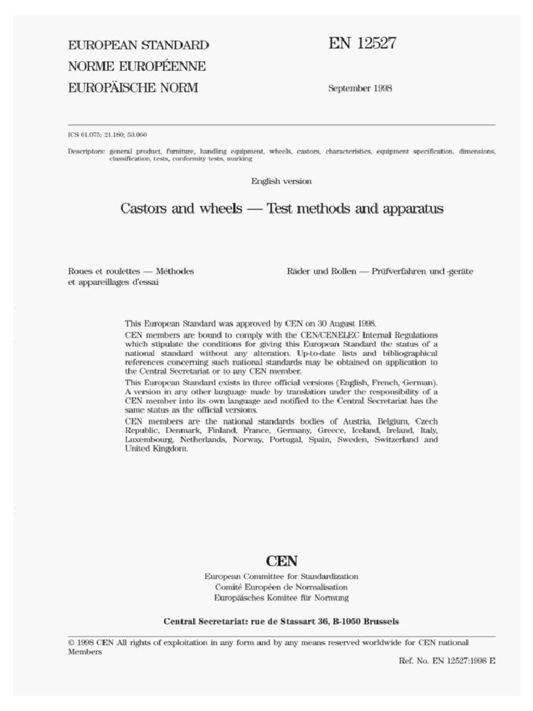 Din en 12527 | PDF