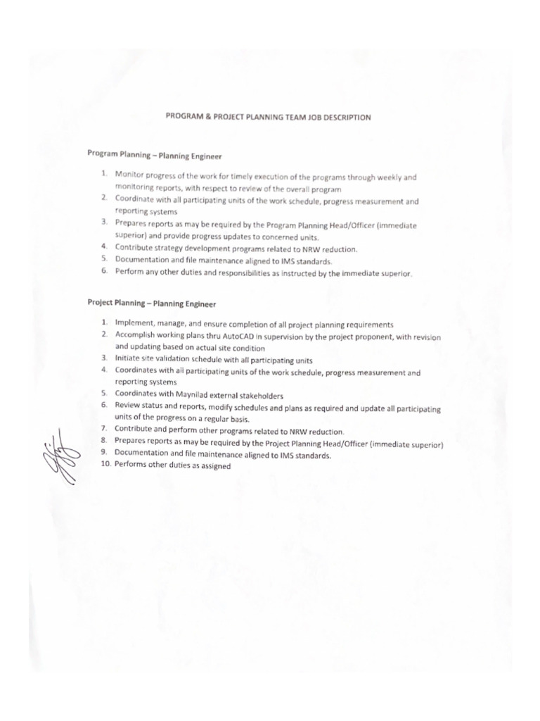 Annex B Job Description | PDF