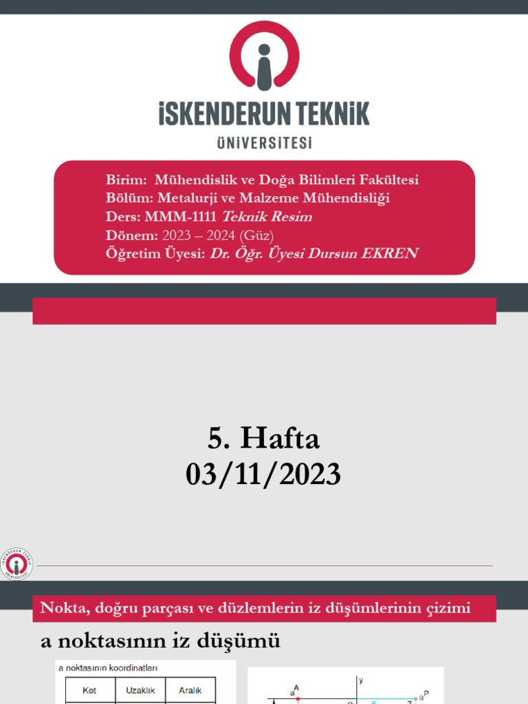 Teknik Resim 5. Hafta | PDF