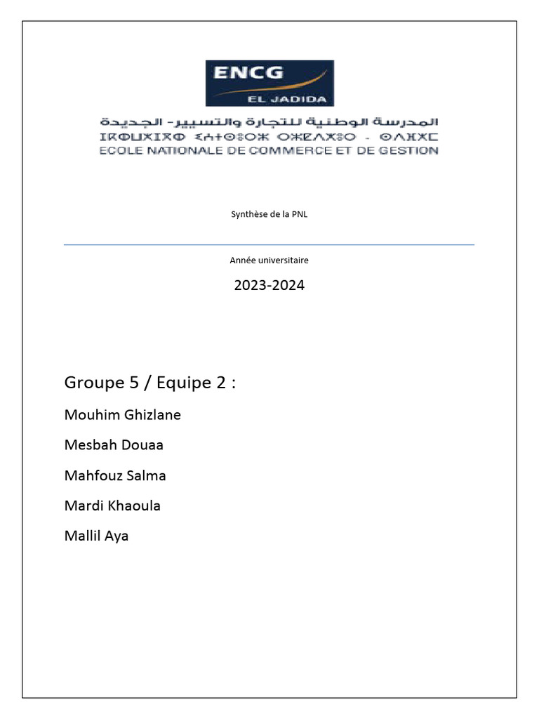 Synthèse de La PNL | PDF