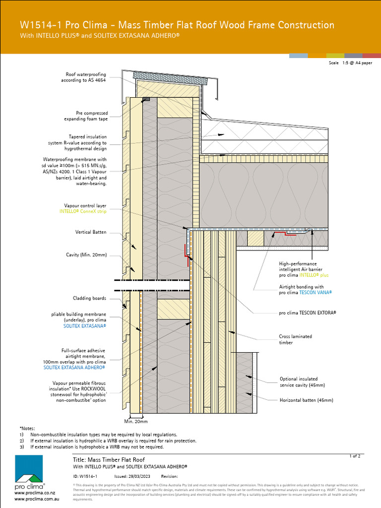 Mass Timber Flat Roof in Wood Frame Construction INTELLO and ADHERO | PDF